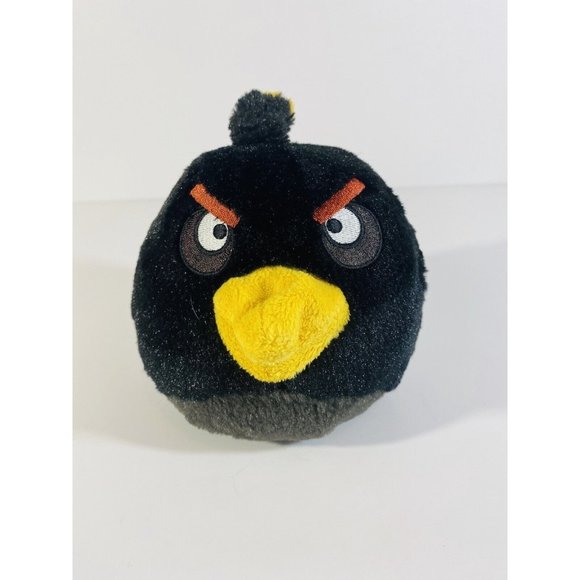 Angry Birds | Toys | Angry Birds Stuffed Animal Plush Bird Bomb Black ...
